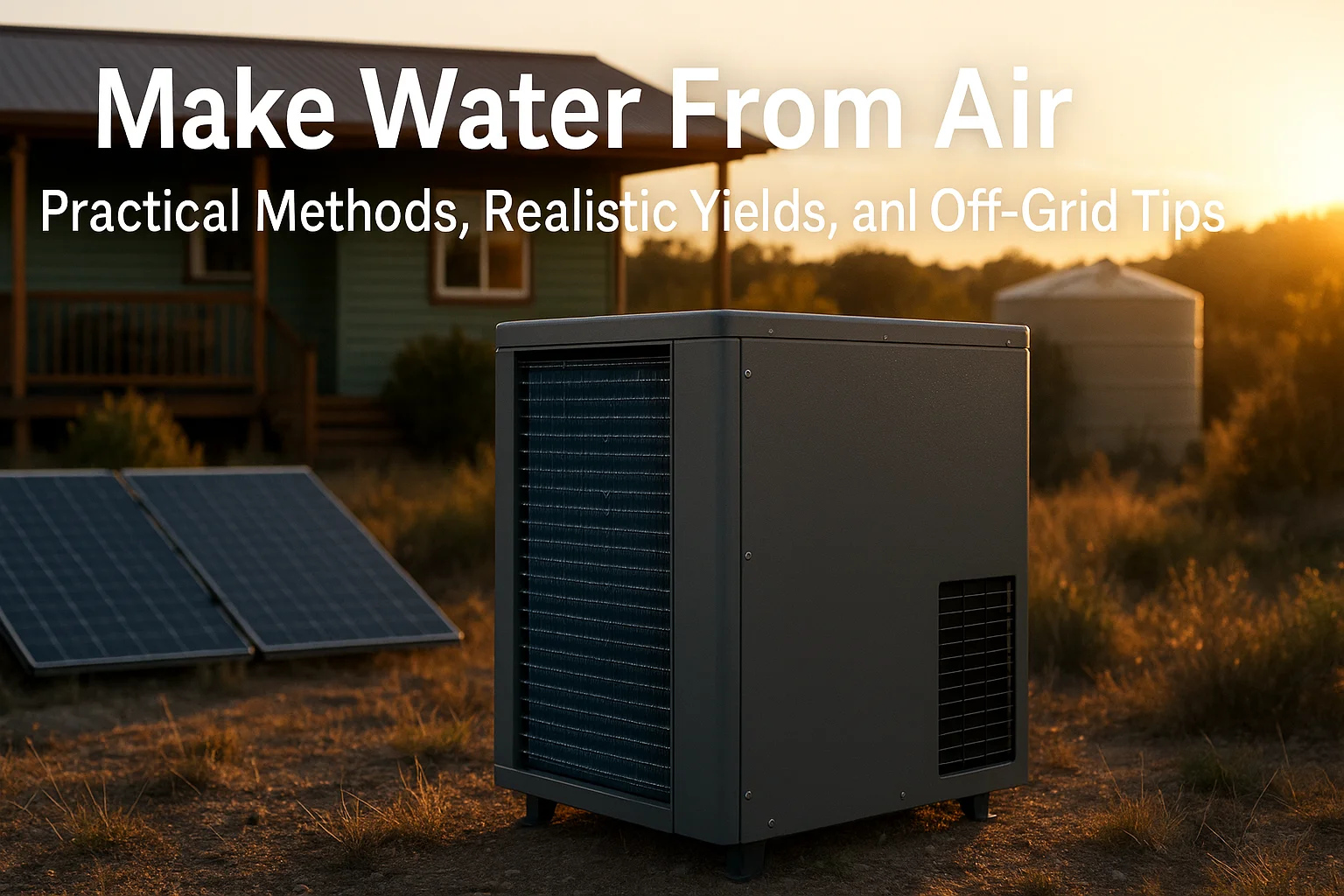 make water from air: Practical Methods, Realistic Yields, and Off-Grid ...