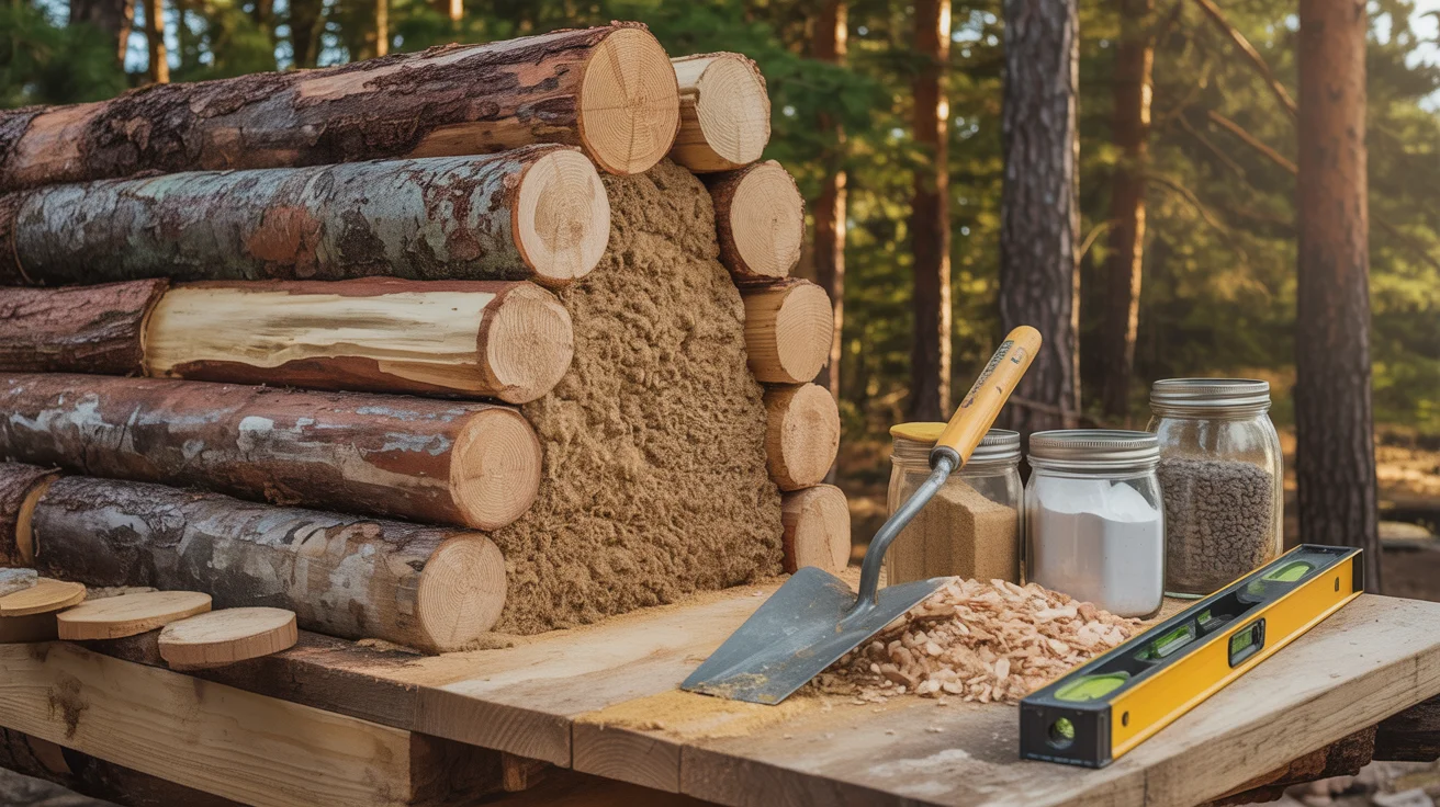 Cordwood Cabin Walls: DIY Rustic Shelter Guide, Mortar Mix, and ...